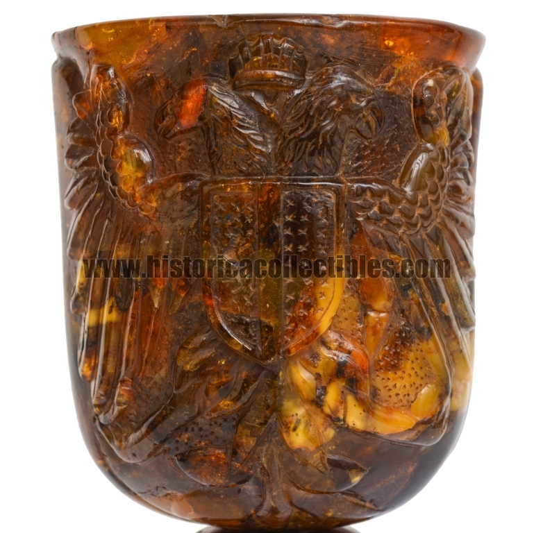 Cup of Honor in natural Baltic Amber, Holy Roman Empire, 1590-1650